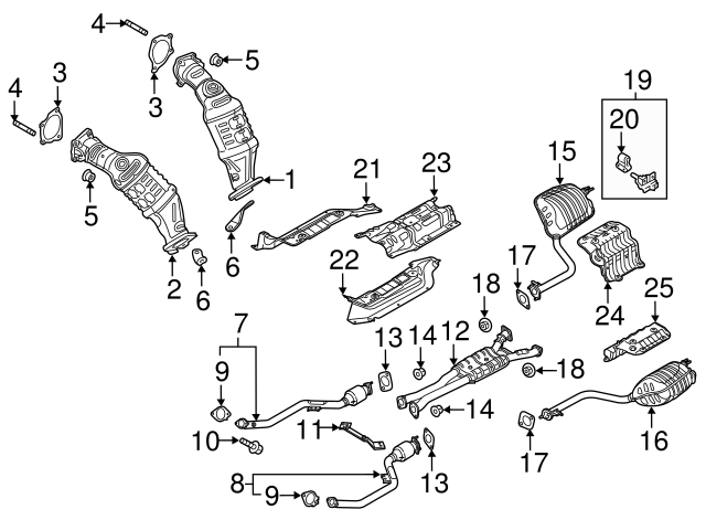 2017-2020 Genesis Muffler Assembly Front Left-hand 28600-D2020 | OEM ...