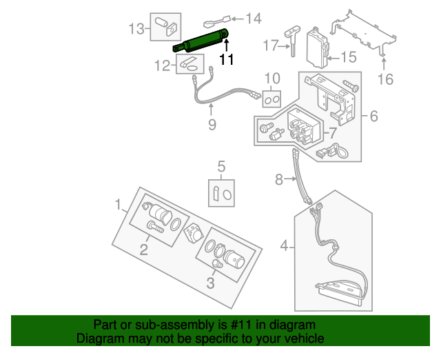 2011-2015 Audi R8 Lift Cylinder 427-871-606 | Audi USA Parts