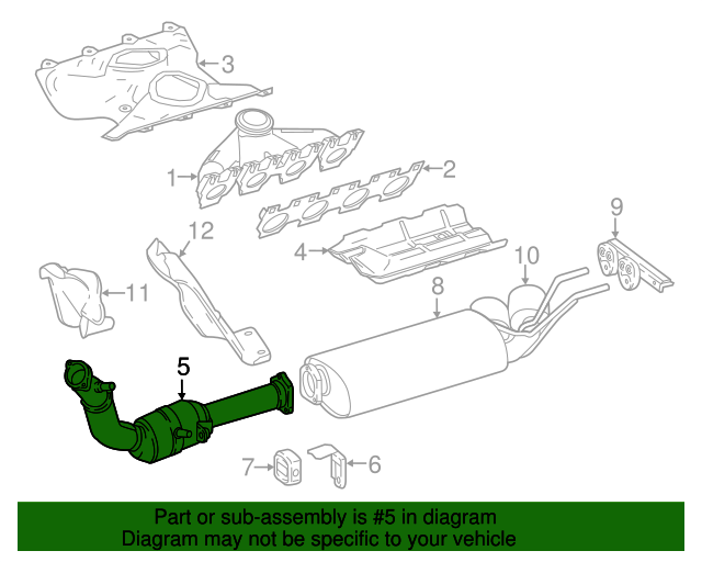 463-490-24-00 - Converter & Pipe 2016-2018 Mercedes-Benz | Mercedes ...