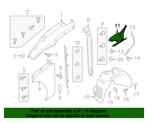 2015-2018 Porsche Macan Fender Filler Panel 95B-806-583-B-1E0 ...