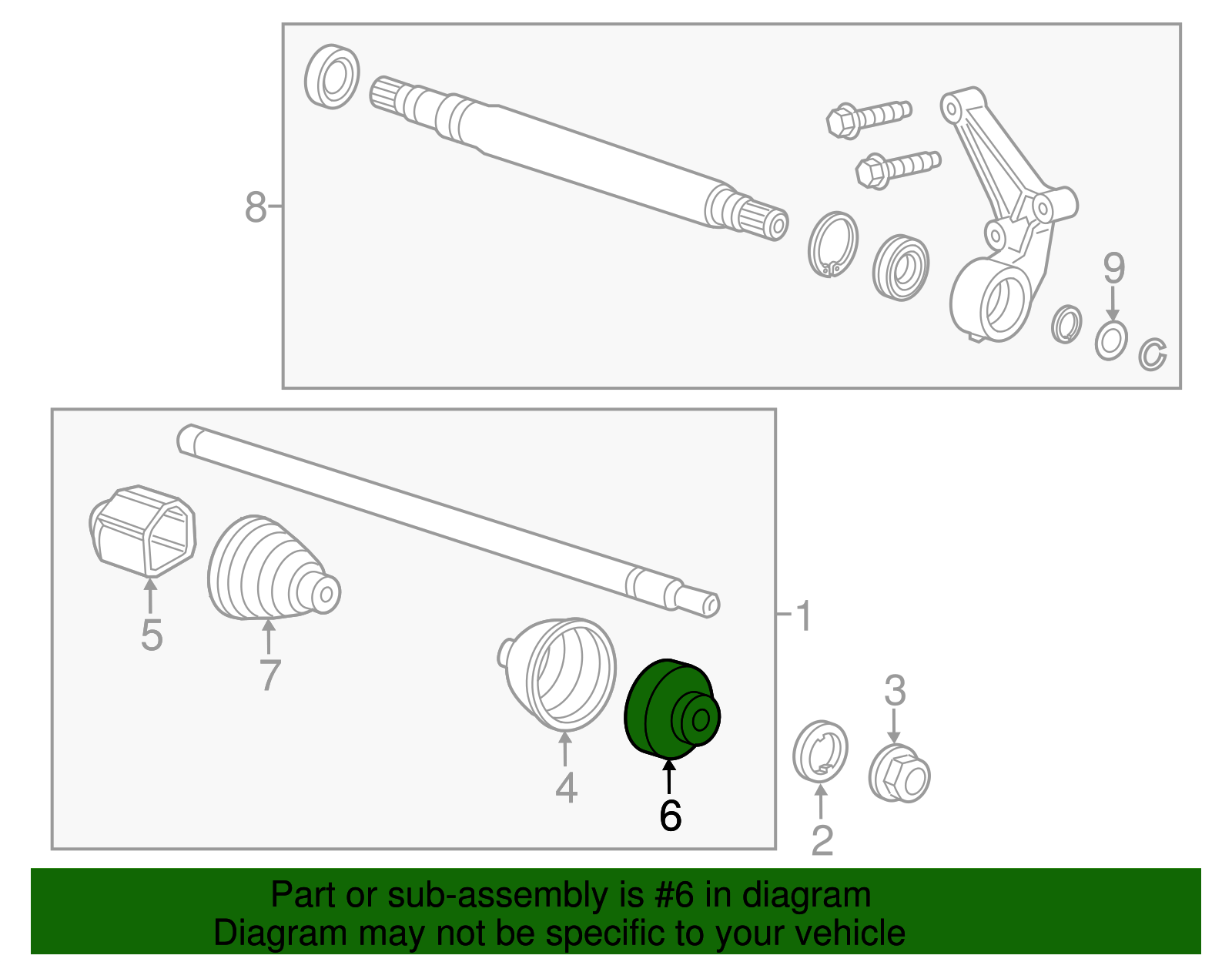 2010-2019 GM Half-Shaft Outer Constant Velocity (CV) Joint Boot Kit ...