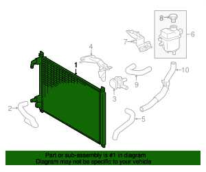 16550-36030 - Auxiliary Radiator For 2016-2024 Lexus | Lexus OE Parts