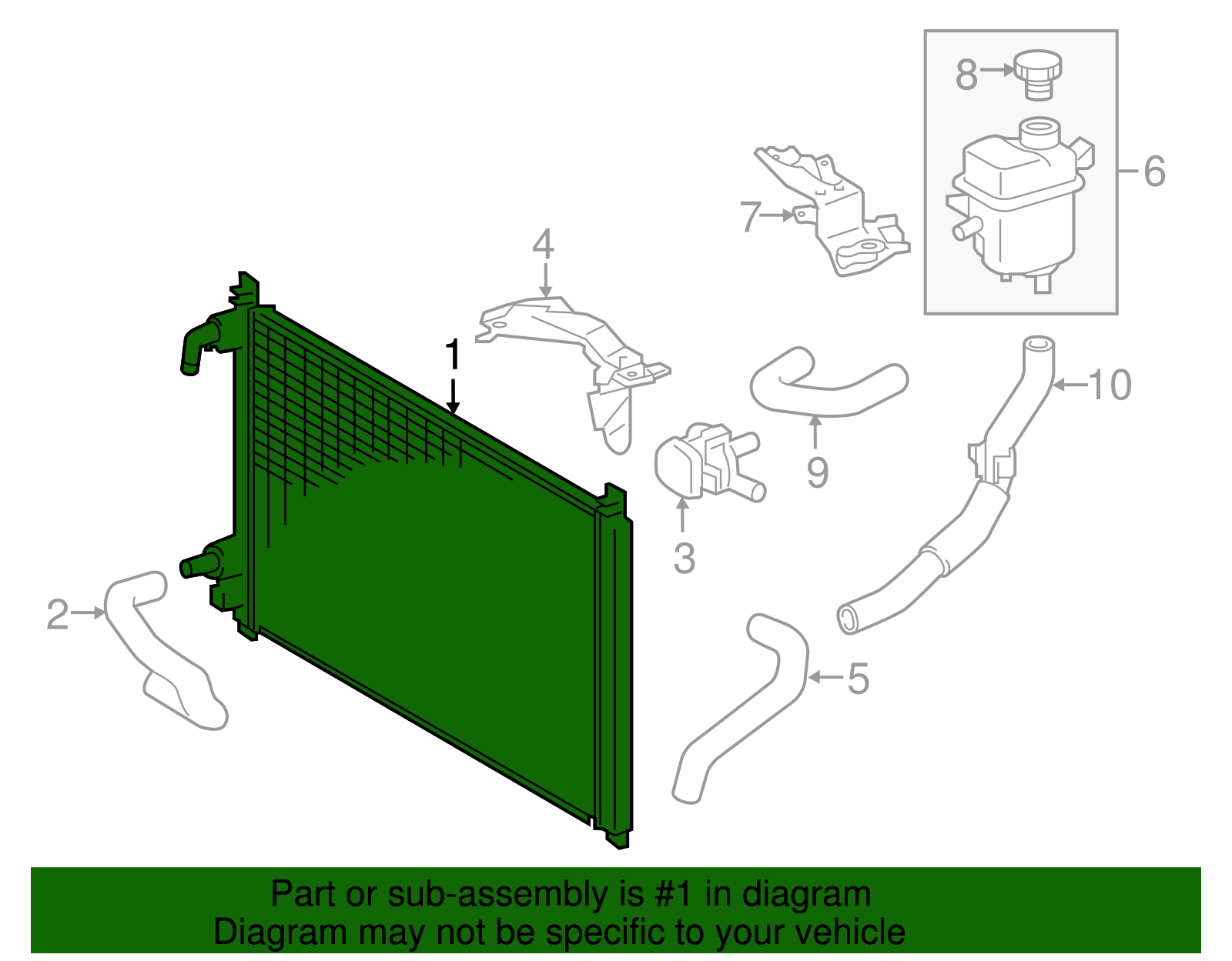 16550-36030 - Auxiliary Radiator 2016-2024 Lexus | Longo Lexus Parts