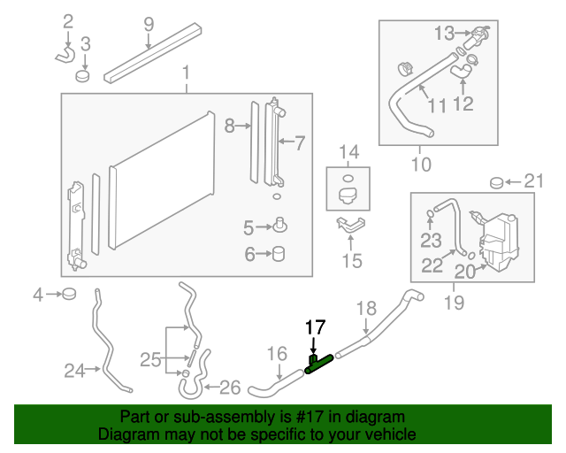 2009-2017 Nissan Water Pipe 21537-JP00A | Parts for Nissans