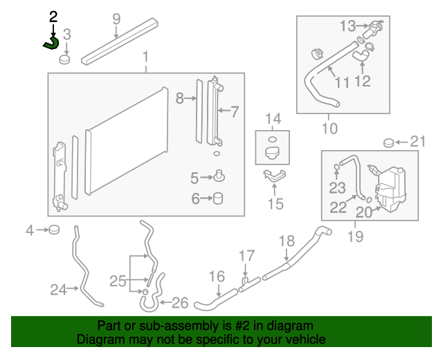 2003-2023 Nissan Radiator Assembly Upper Bracket 21542-CA000 | OEM ...