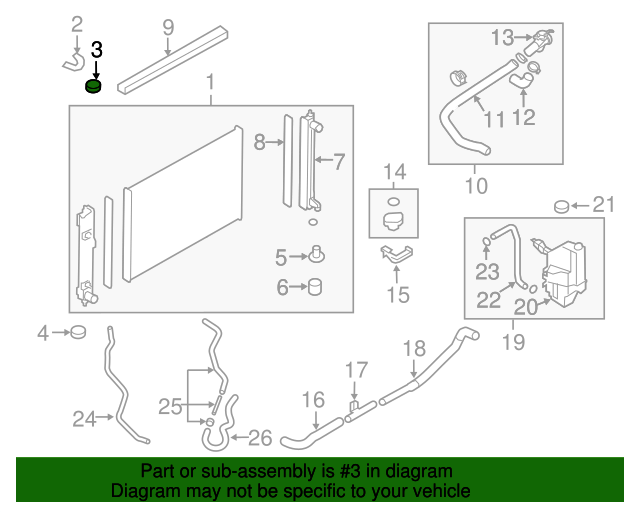 2003-2022 Nissan Radiator Assembly Upper Insulator 21506-AX300 ...