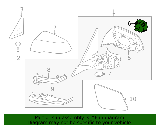 67137266659 - 2012-2023 BMW Mirror Motor (67-13-7-266-659) | BMW of ...