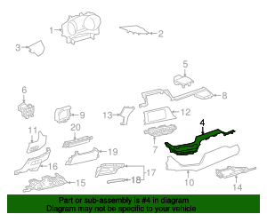 2018-2019 Toyota C-HR Applique Panel 55406-10040 | Toyota Parts