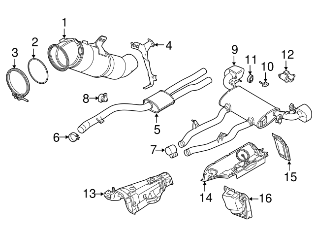 Genuine BMW 18-32-8-652-180 | Catalytic Converter | FREE Shipping on ...