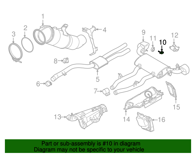Genuine BMW 18-30-8-593-696 | Rear Muffler Bracket | FREE Shipping on ...