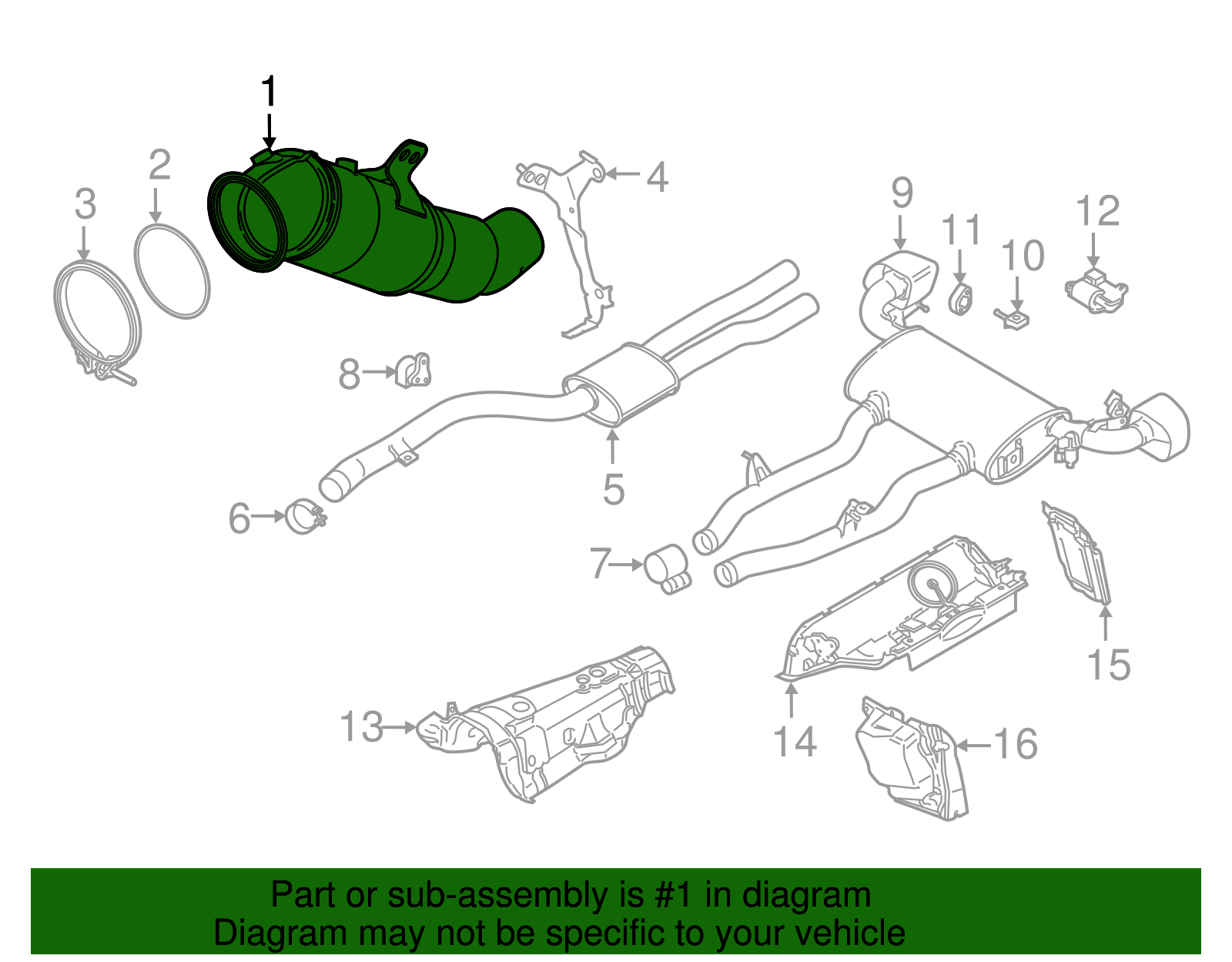18-32-8-652-180 - 2017-2022 BMW - Catalytic Converter | BMWPartsHub
