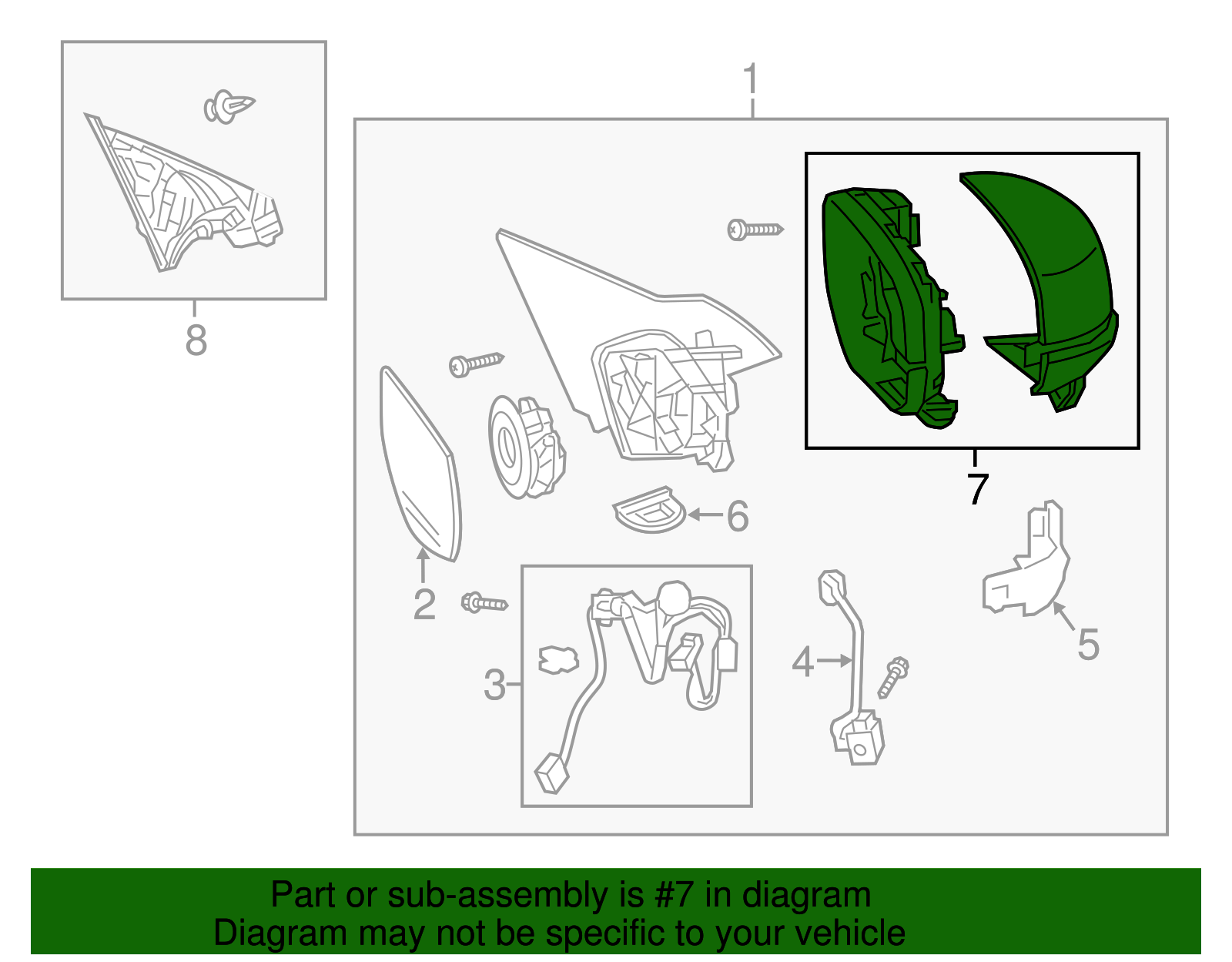 76255-T2G-A01ZD - Housing Set L *NH700M* (Alabaster Silver Metallic ...