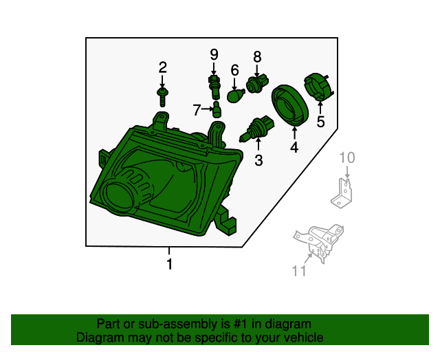 26010-ZL00A - Headlamp Assembly 2008-2015 Nissan Xterra | Nissan Parts ...