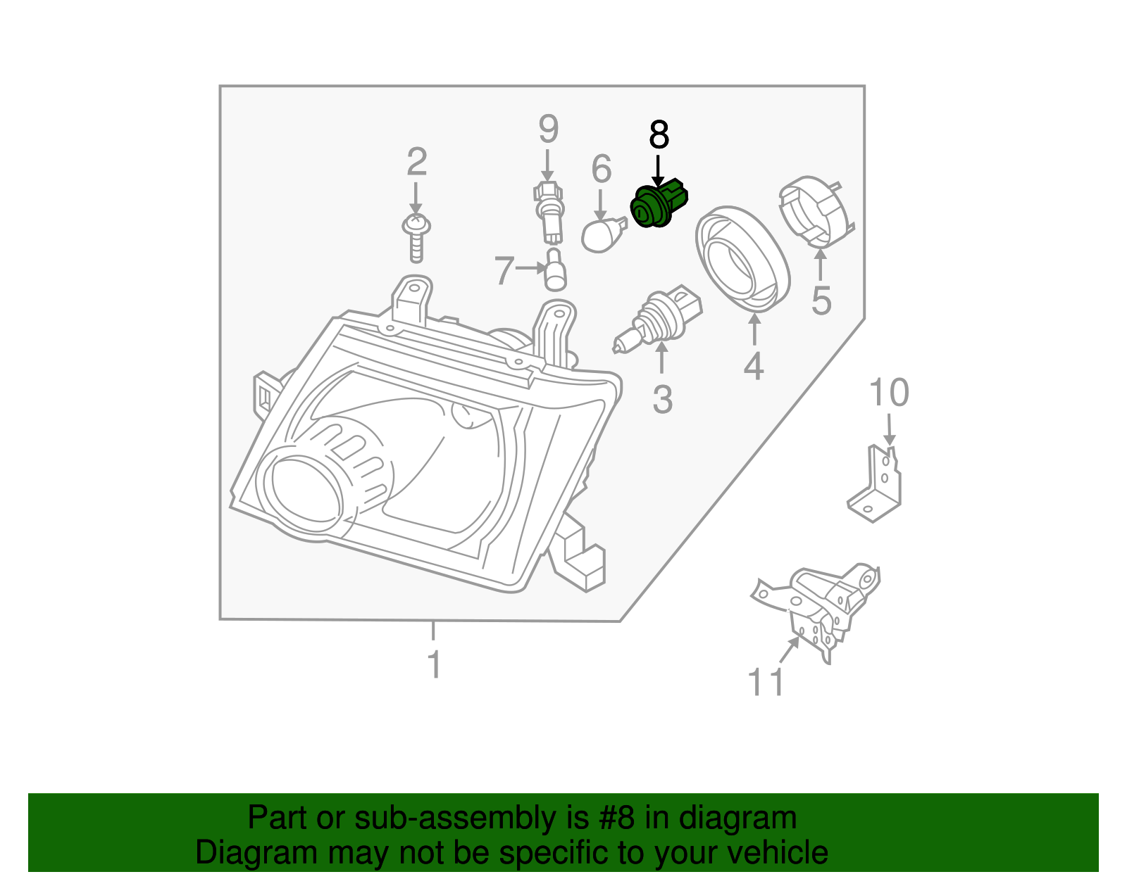 2004-2015 Nissan Front Headlight Lamp Signal Bulb Socket 26243-9B909 ...