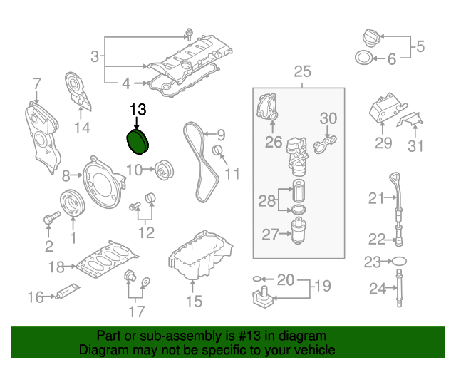 06D-109-111-B - Engine Timing Camshaft Sprocket 2005-2015 Audi ...