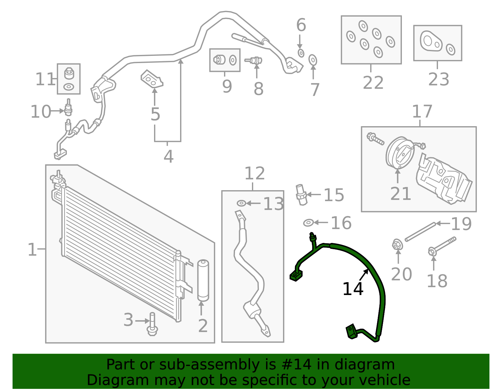 YF-37856 - Motorcraft™ A/C Refrigerant Discharge Hose Ford 2019-2023 ...