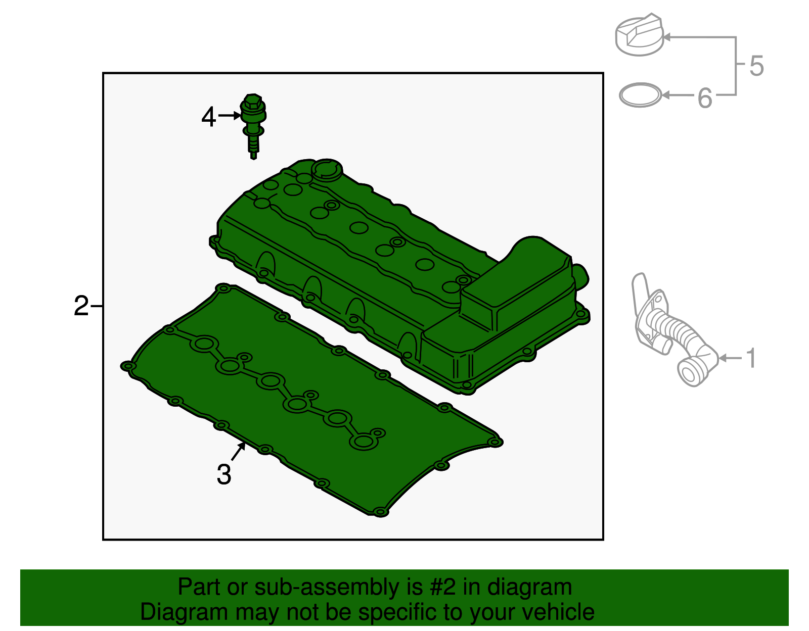 2006-2018 Volkswagen Valve Cover 03H-103-429-L | vwpartscenter