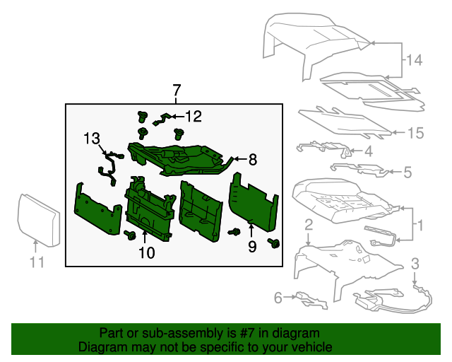 2018-2024 Lexus Seat Adjust Assembly 72030-50161 | Express Lexus Parts