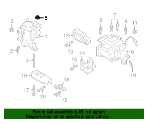 2016-2020 Ford Upper Mount Nut -W712334-S440 | TascaParts.com