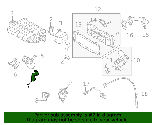 2021-2023 Hyundai Elantra PCV Hose 28912-2J303 | QuirkParts