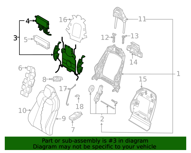 4M0-881-879-A - Lumbar Support 2017-2024 Audi | Audi OEM Parts