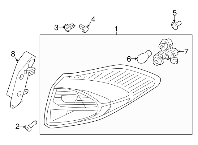 2019-2021 Hyundai Tucson Tail Lamp Assembly 92401-D3650 | OEM Hyundai Parts