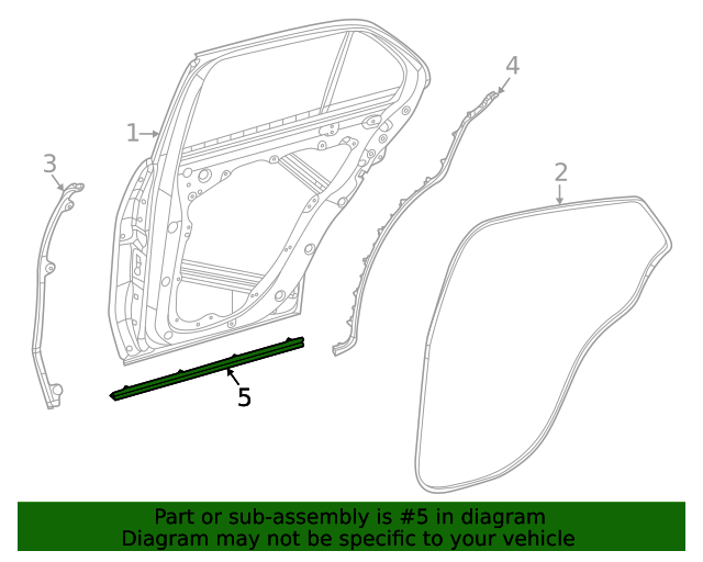 2020-2024 Mercedes-Benz Lower Weather-Strip 167-698-07-01 | MB OEM Parts
