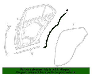 Mercedes-Benz OEM Rear Weather-Strip Part# 167-698-07-02 | OEM Vehicle ...