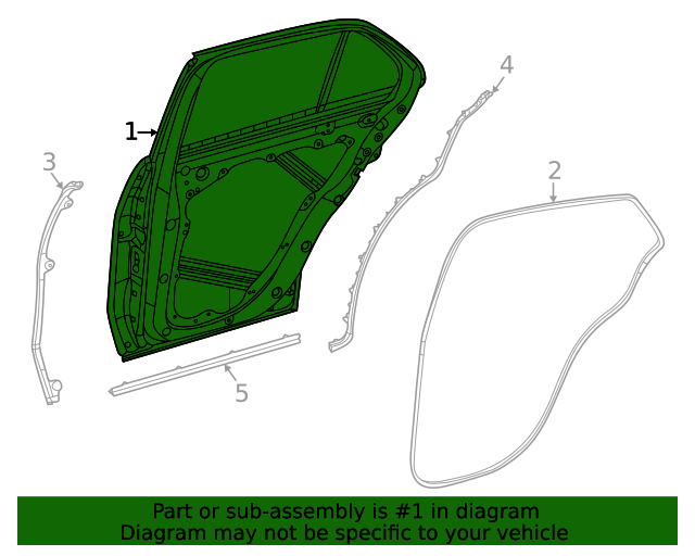 Rear Door 167-730-81-11 | MB OEM Parts