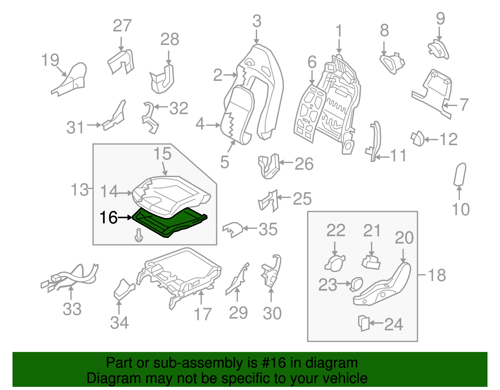 2009-2010 Nissan GT-R Cushion Frame 87351-JF00A | Temecula Nissan Parts