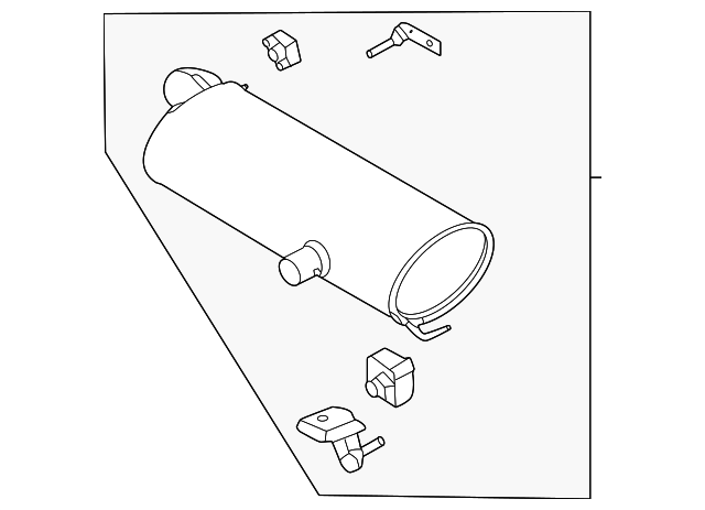 MB3Z-5230-A - Exhaust Muffler 2021-2024 Ford Bronco | Ford Parts Direct