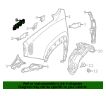 2019-2021 Jeep Renegade Fender Liner - Passenger Side (RH) 68438806AA ...