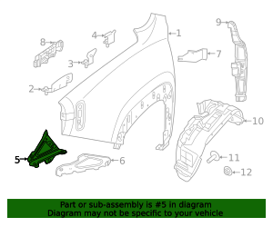 2015-2022 Jeep Renegade Front Bracket - Driver's Side (LH) 68254332AA ...