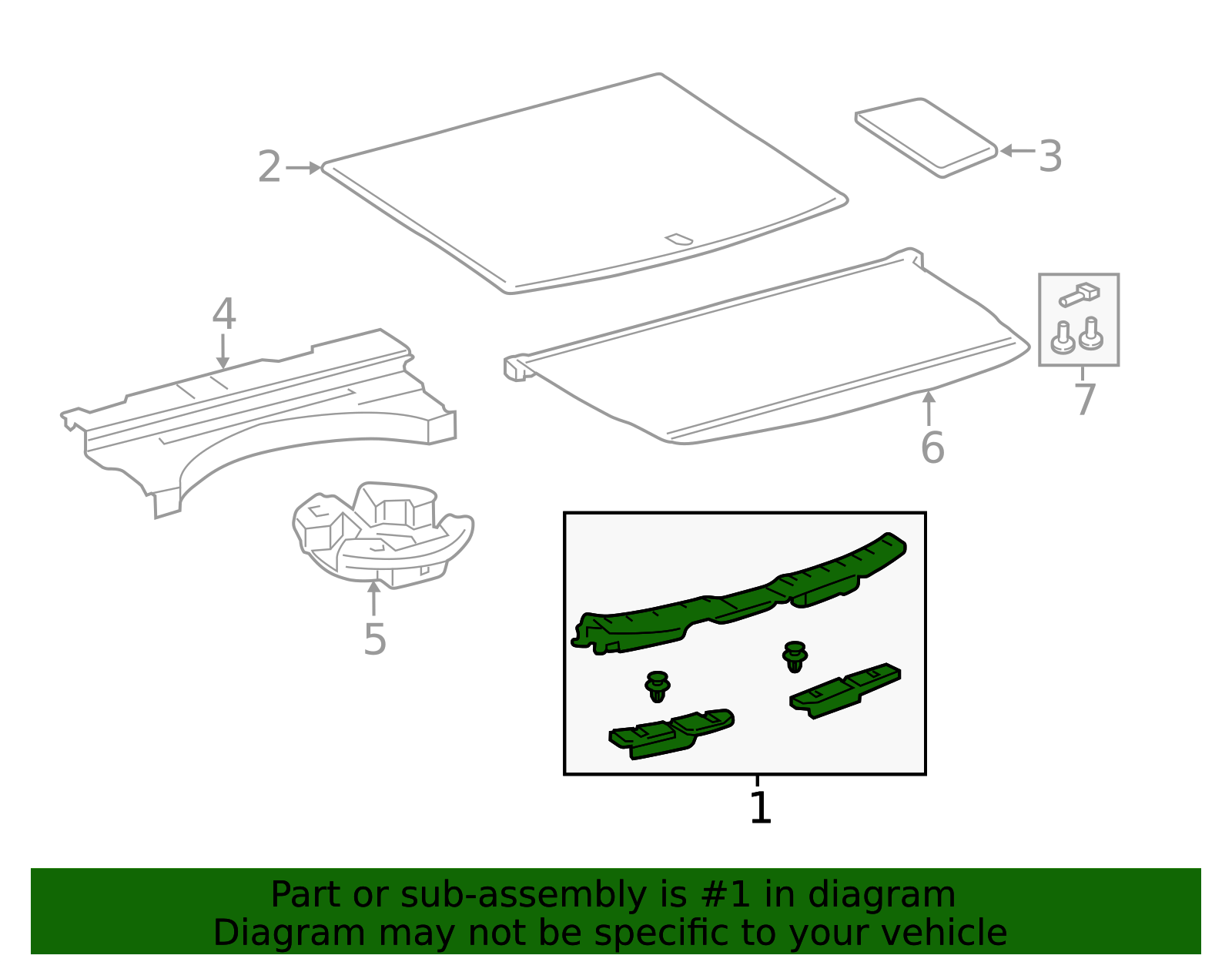 OEM 2019-2024 Toyota Rear Panel Trim Part # 58387-0R080-C0 | Wholesale ...