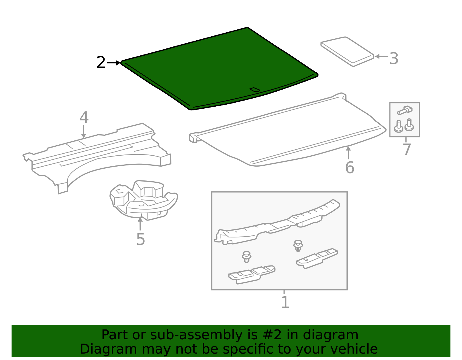 OEM 2019-2024 Toyota Floor Cover Part # 58410-0R080-C1 | Modern Toyota ...