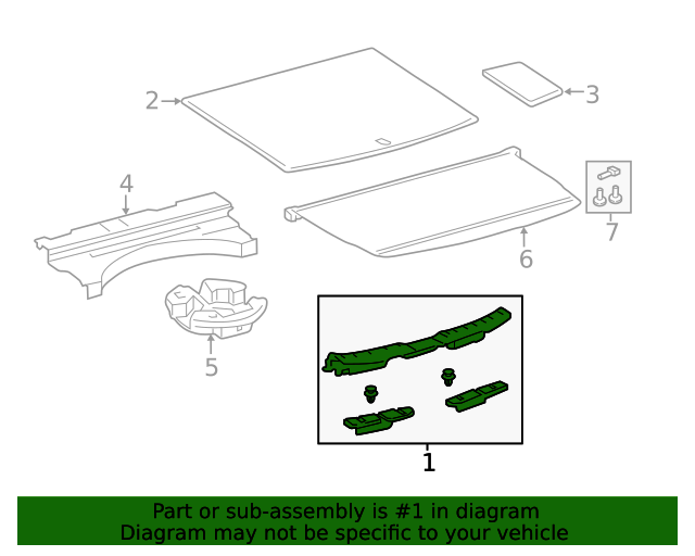 58387-0R110-C0 - Rear Panel Trim - 2019-2023 Toyota | OEM Genuine ...