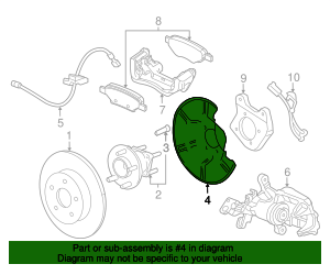 2011-2016 Chevrolet Backing Plate - Driver's Side (LH) 13408177 ...