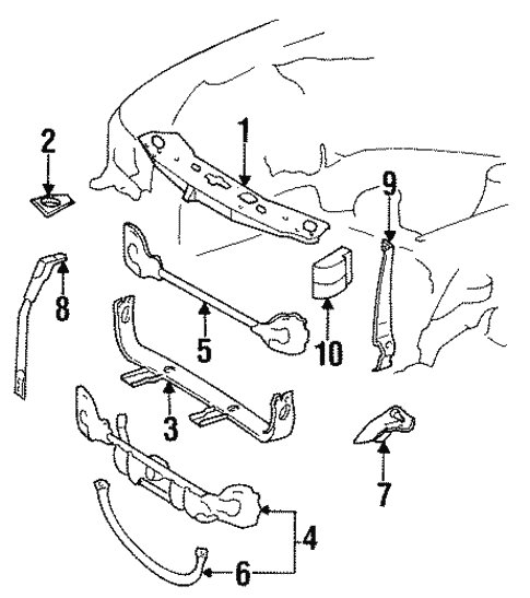 Radiator Support for 1991 Mercedes-Benz 190 E | Mercedes-Benz USA Parts