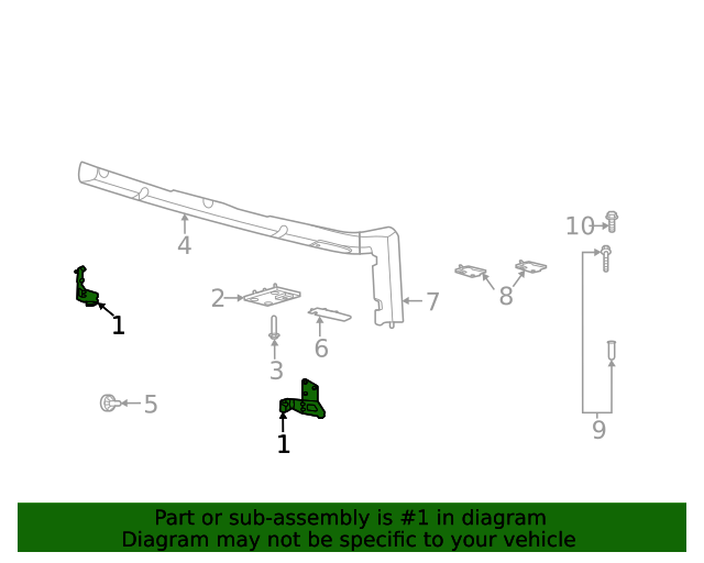 2021 Ford Bronco Bracket M2DZ-78205G59-A | Lakes Auto Parts