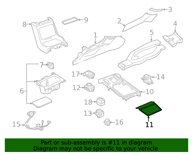 2019-2024 Subaru Forester Tray 66273SJ010 | Subaru Parts Store