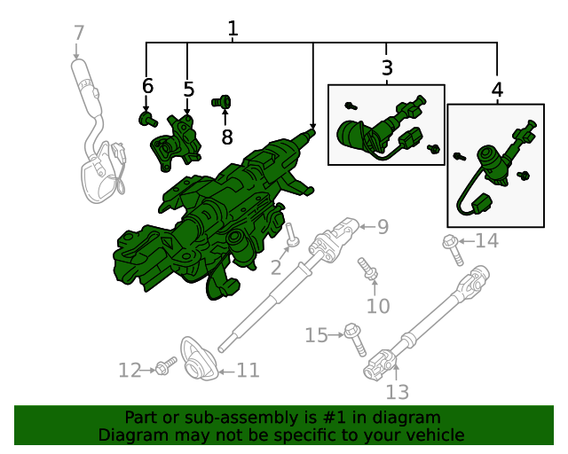 2020 Ford Steering Column LC3Z-3C529-B | Online Ford Parts Catalog