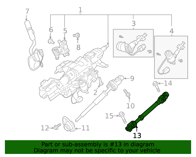 HC3Z-3B676-C - Lower Shaft 2017-2022 Ford | Ford Parts Distributor