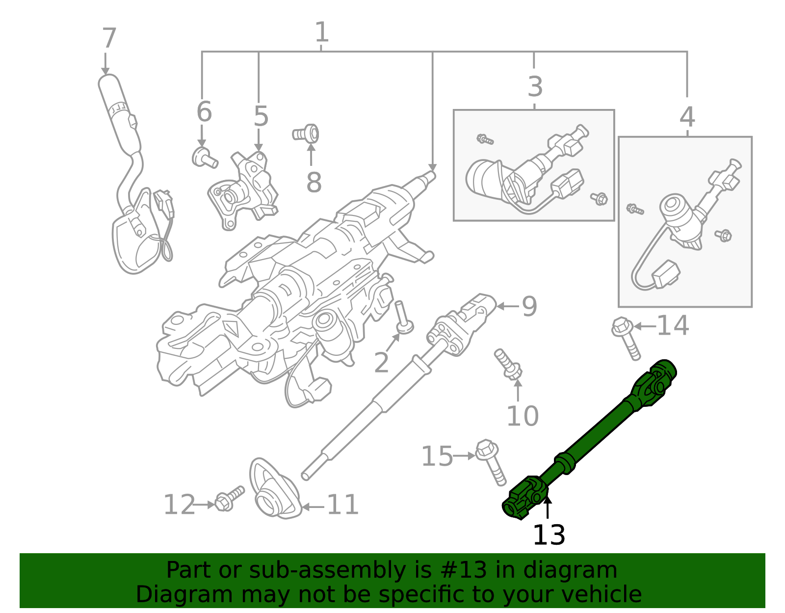 HC3Z-3B676-C - Lower Shaft 2017-2022 Ford | Ford Parts Direct