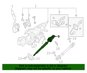 2017-2022 Ford Upper Shaft hc3z3e751f | TascaParts.com