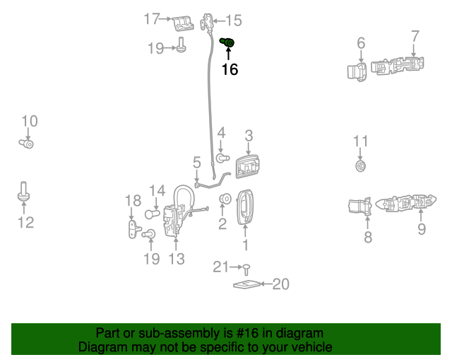 2014-2021 Ram Release Handle Screw 6107025AA | TascaParts.com