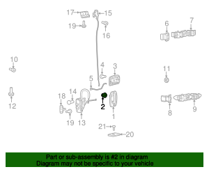 68095097AA - Handle, Outside Nut - 2014-2023 Mopar | Mopar Parts Canada