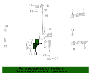2014-2021 Ram Lower Latch - Passenger Side (RH) 68226175AB | TascaParts.com