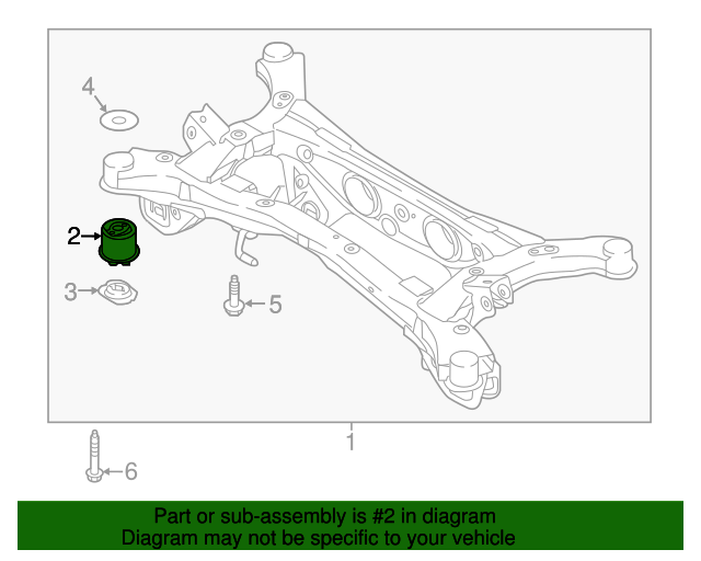 2016-2021 Hyundai Tucson Suspension Cross-Member Assembly Mount Bushing ...