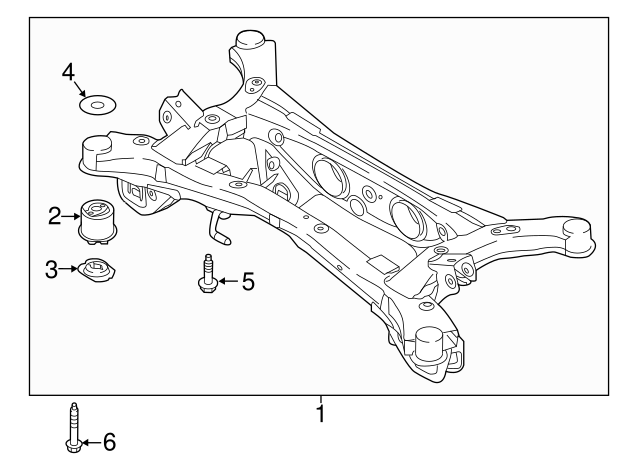 2016-2021 Hyundai Tucson Suspension Cross-Member Assembly Mount Bushing ...