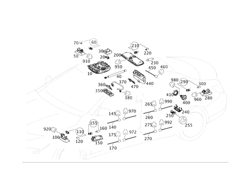 Interior Lamps, Plug Socket in Loading Compartment for 2017 Mercedes ...